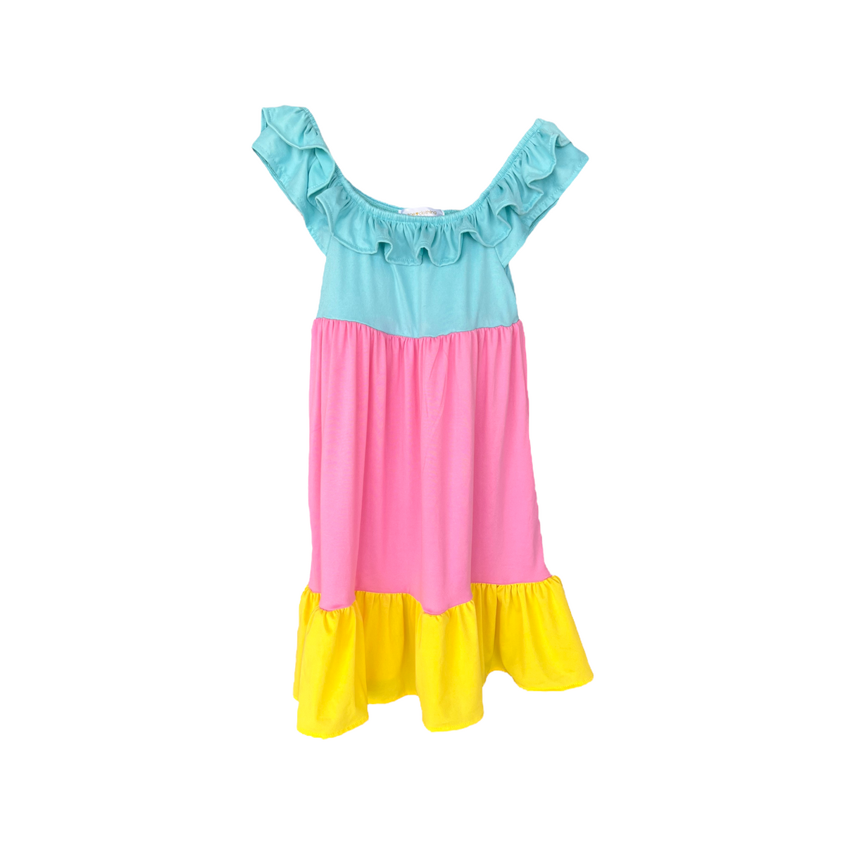 Zoe Clothing Dress Midi Tri Colour Child – Mamacita in Pink